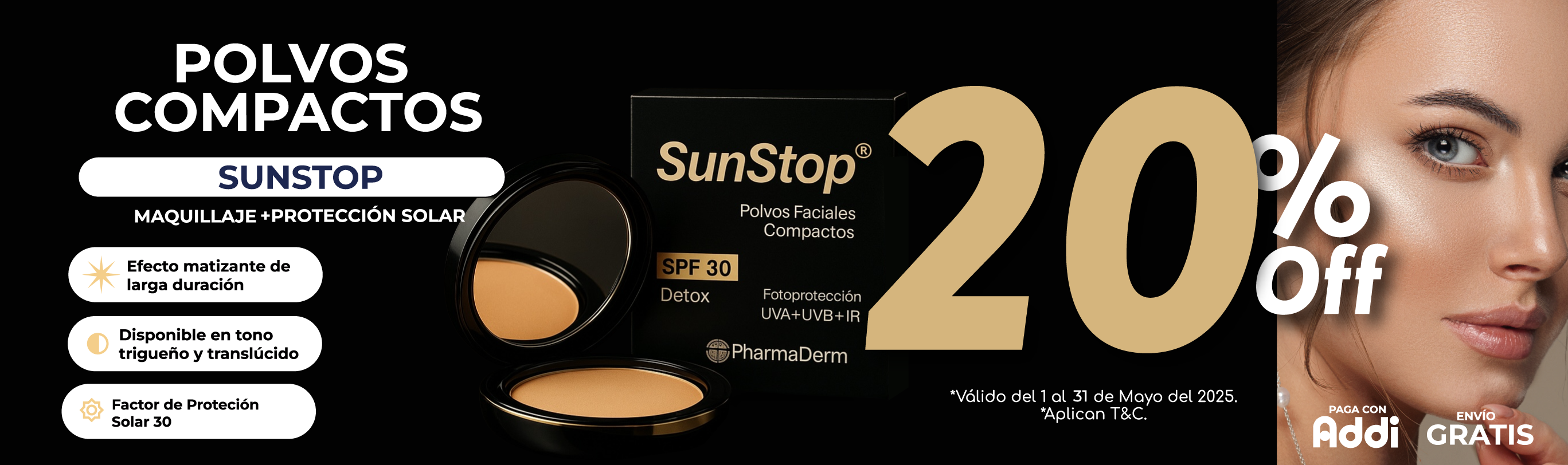 Sunstop Polvos SPF 30 | PharmaSkin