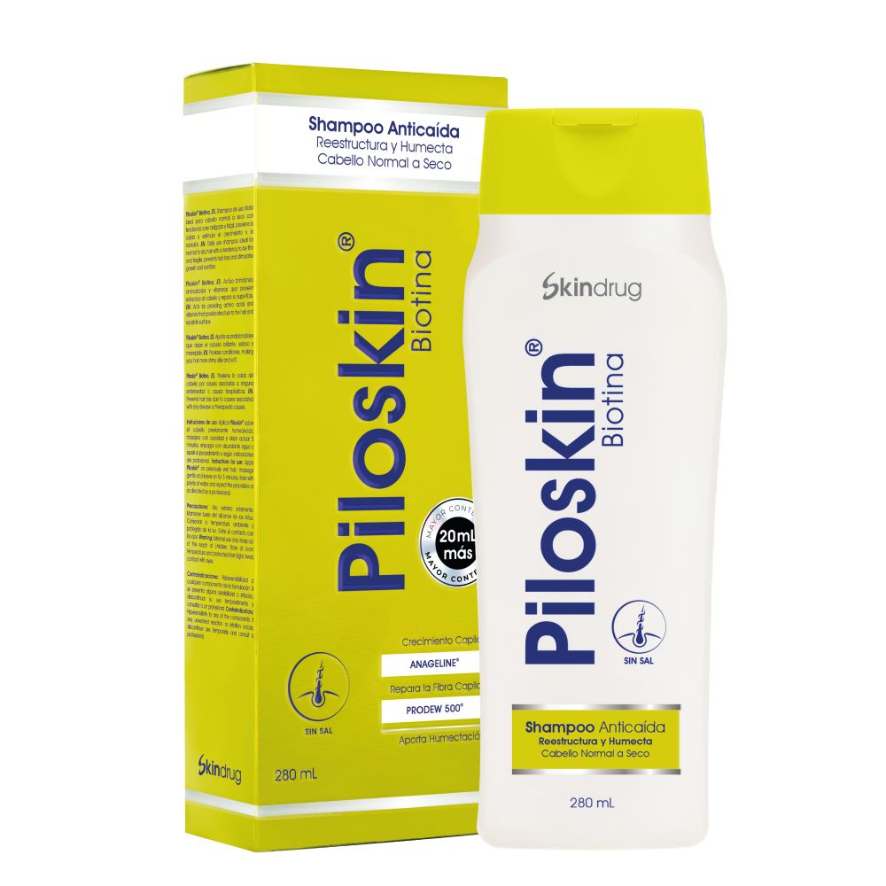 Piloskin Shampoo Biotina Anticaída - Skindrug 280 ml | PharmaSkin
